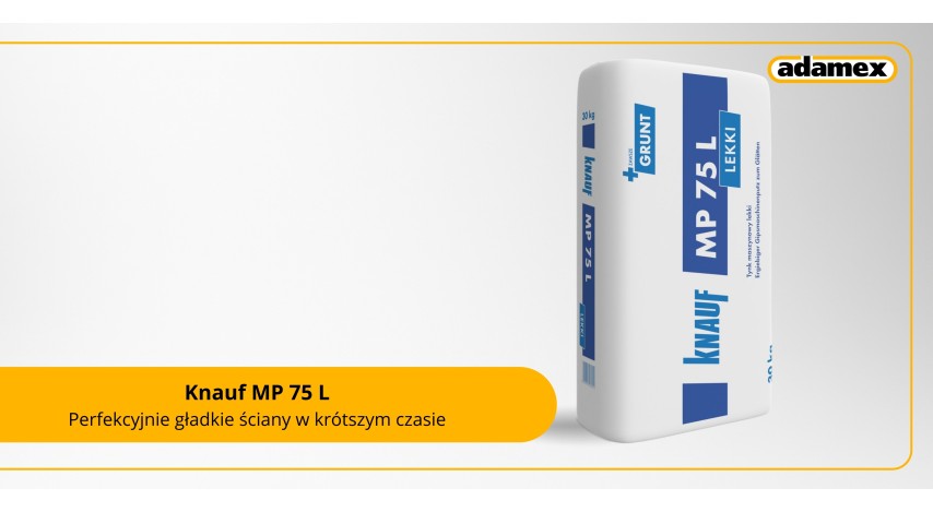 Knauf MP 75 L – lekki tynk gipsowy maszynowy polecany przez ekspertów